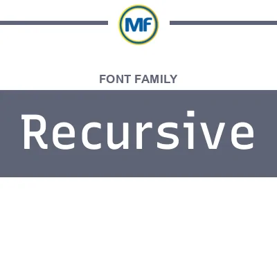 Recursive Font Family: Download Free (Google Fonts) | MaisFontes