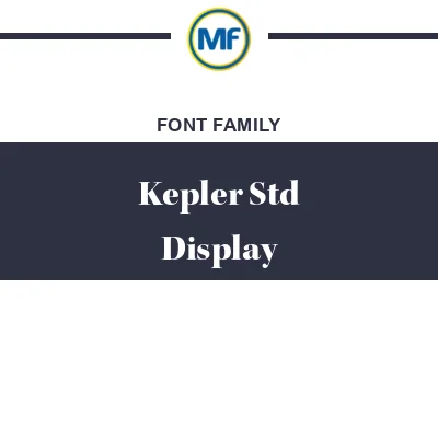 Kepler Std Display Font Family: Download Free | MaisFontes