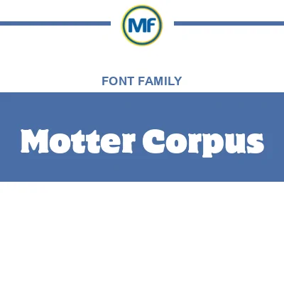 Download Motter Corpus Fonts | MaisFontes