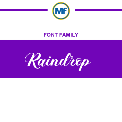Raindrop Font Family: Download Free | MaisFontes