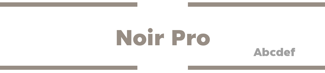Noir Pro Font: Free Download | MaisFontes