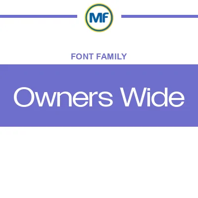 Owners Wide Font Family: Free Download | MaisFontes