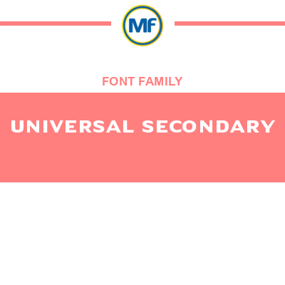 Universal Secondary Font Family: Download Free | MaisFontes