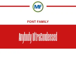 Anybody UltraCondensed Bold Font: Free Download | MaisFontes