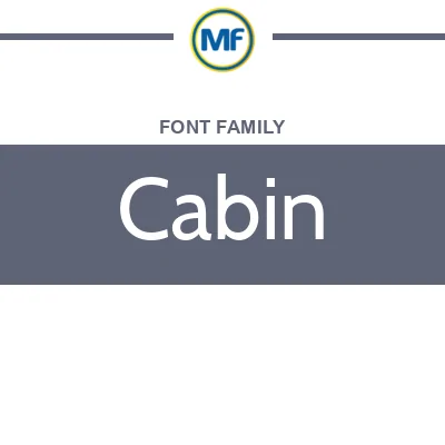 Download Cabin Fonts (Google Fonts) | MaisFontes