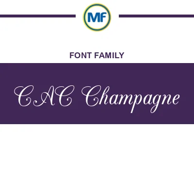 Download CAC Champagne Fonts | MaisFontes