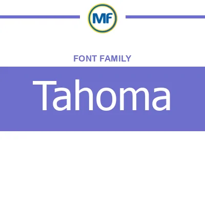 Download Tahoma Fonts | MaisFontes