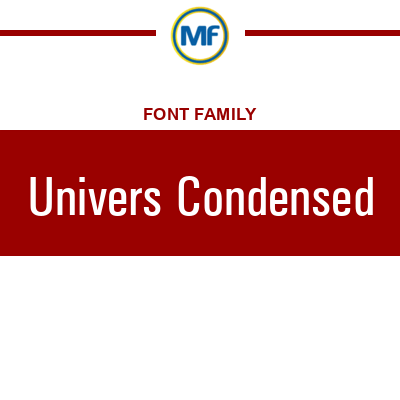 Download Univers Condensed Fonts | MaisFontes
