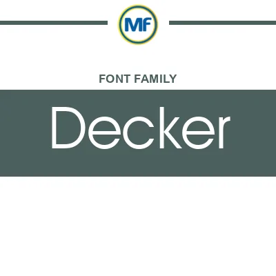 Download Decker Fonts | MaisFontes