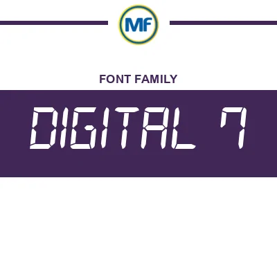 Digital 7 Font Family: Download Free | MaisFontes