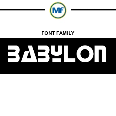 Babylon Industrial Font Family: Free Download | MaisFontes