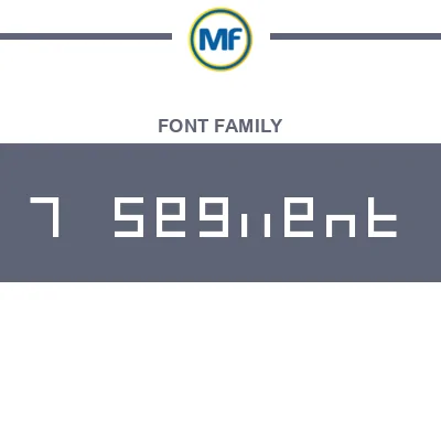 7 Segment Font Family: Download Free | MaisFontes