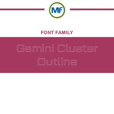 Gemini Cluster Outline Font Family: Download Free | MaisFontes