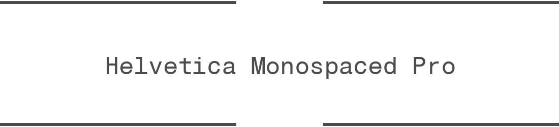 Helvetica Monospaced Pro Bold Font: Free Download | MaisFontes