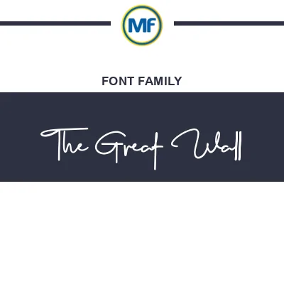 The Great Wall Font Family: Download Free | MaisFontes