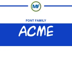 Acme Font Regular Font: Free Download | MaisFontes
