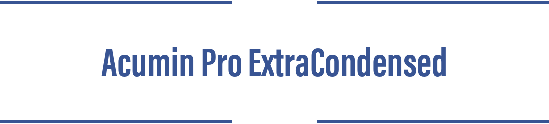 Acumin Pro Extra Condensed: Download Free Font | MaisFontes