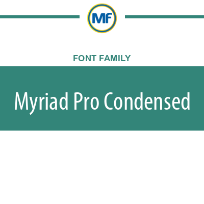 Myriad Pro Condensed Font Family: Free Download | MaisFontes