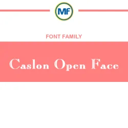 Caslon Open Face Font: Free Download | MaisFontes