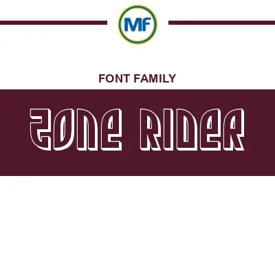 Zone Rider Font Family: Download Free | MaisFontes