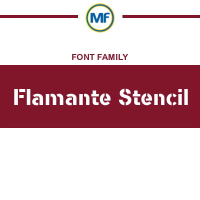 Download Flamante Stencil Fonts | MaisFontes