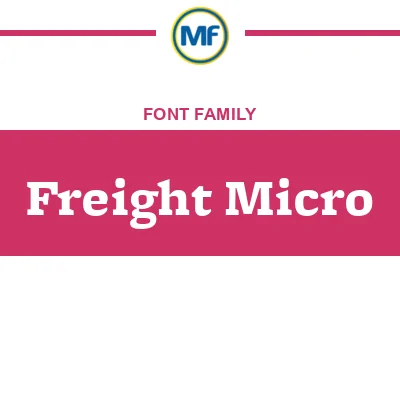 Download Freight Micro Fonts | MaisFontes