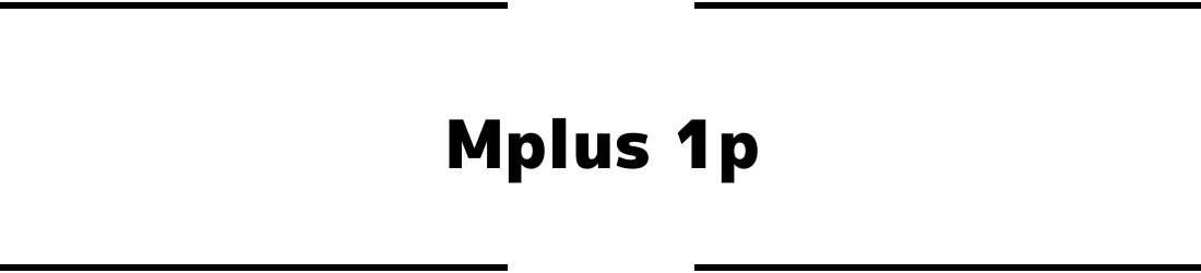 Mplus 1p ExtraBold：無料フォントをダウンロード | MaisFontes