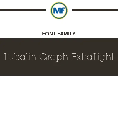 Lubalin Graph ExtraLight Font Family: Download Free | MaisFontes