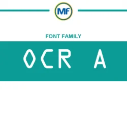 OCR A Std: Free Font Download | MaisFontes