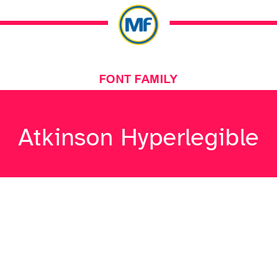 Download Atkinson Hyperlegible Fonts (Google Fonts) | MaisFontes