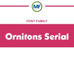 Ornitons Serial Heavy: Free Font Download | MaisFontes