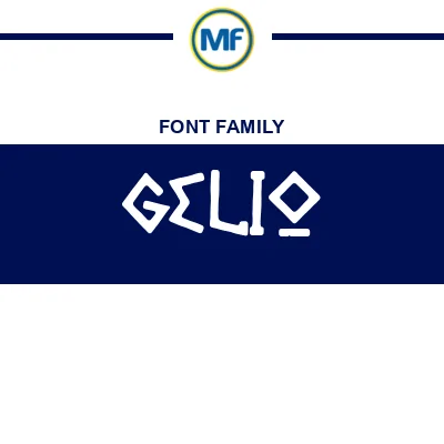 Download Gelio Fonts | MaisFontes