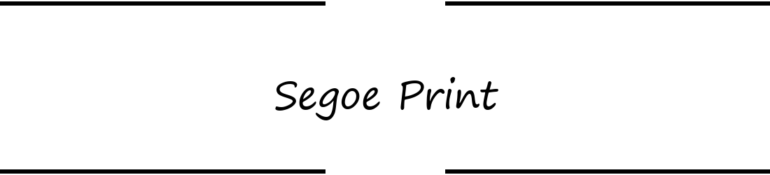 Segoe Print：免费字体下载 | MaisFontes