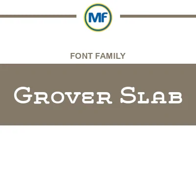 Download Grover Slab Fonts | MaisFontes
