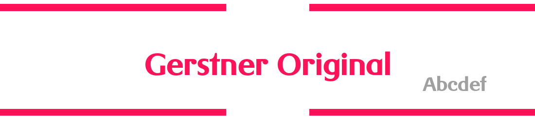 Gerstner Original Regular: Free Font Download | MaisFontes