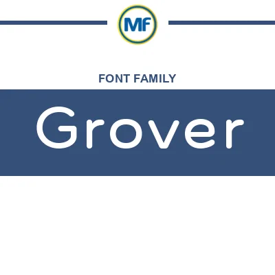 Download Grover Fonts | MaisFontes