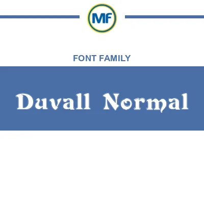 Download Duvall Normal Fonts | MaisFontes