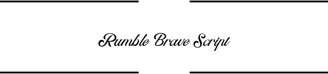 Rumble Brave Script Italic: Download Free Font | MaisFontes