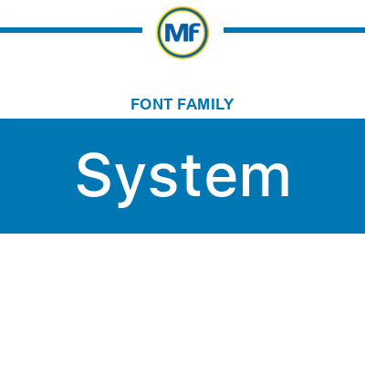 System Font Font Family: Free Download | MaisFontes
