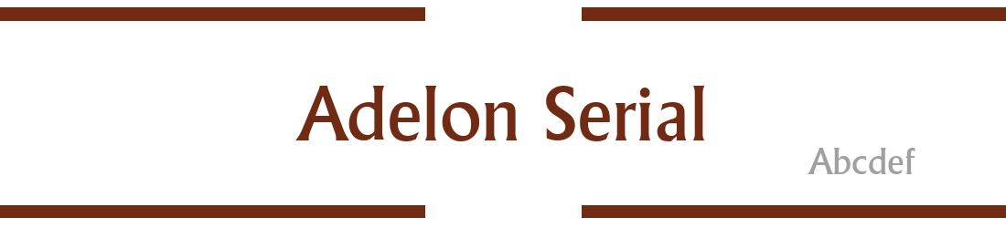 Adelon Serial Heavy Font: Free Download | MaisFontes