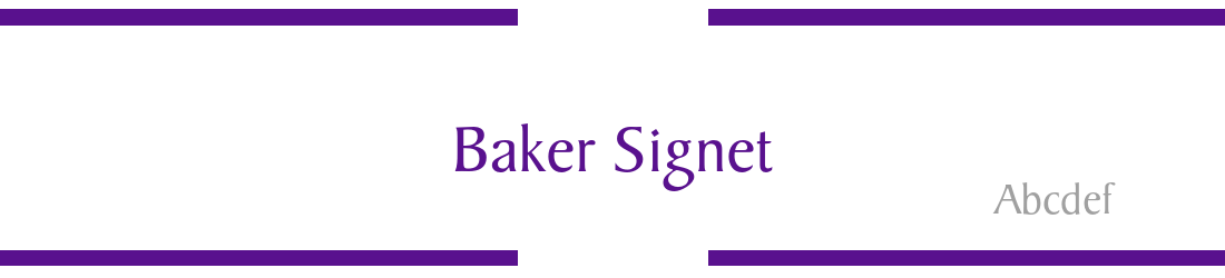 Baker Signet BT: Download Free Font | MaisFontes