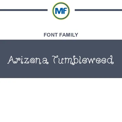 Arizona Tumbleweed Font Family: Download Free | MaisFontes