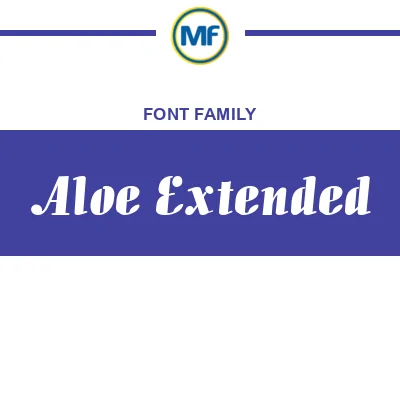 Download Aloe Extended Fonts | MaisFontes