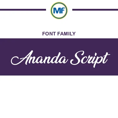 Download Ananda Script Fonts | MaisFontes