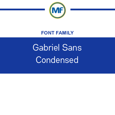 Gabriel Sans Condensed Font Family: Free Download | MaisFontes