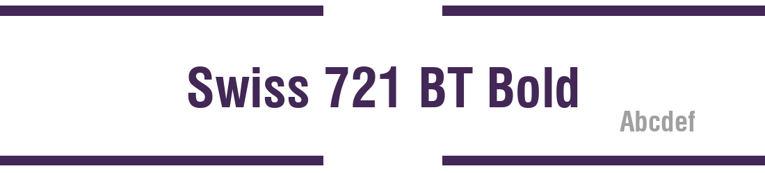 Swiss 721 BT Bold Font: Free Download | MaisFontes