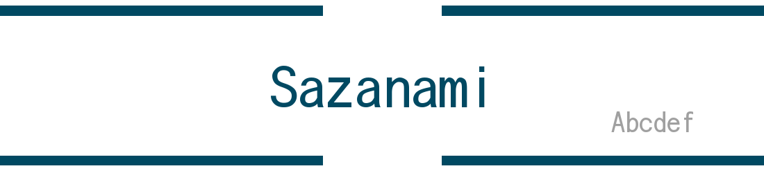 Sazanami Gothic Regular：無料フォントをダウンロード | MaisFontes