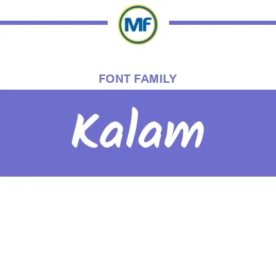 Download Kalam Fonts (Google Fonts) | MaisFontes