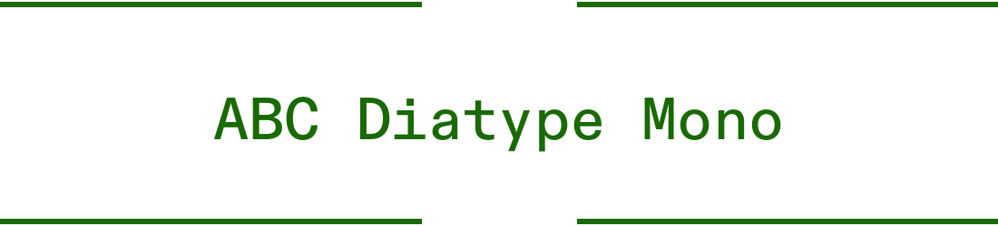 ABC Diatype Mono Medium: Free Font Download | MaisFontes