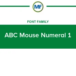 ABC Mouse Numeral 1 SemiBold: Free Font Download | MaisFontes